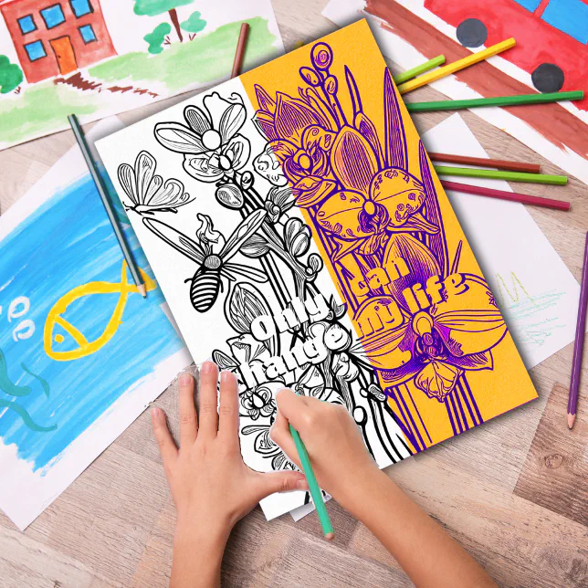 orchids. coloring book