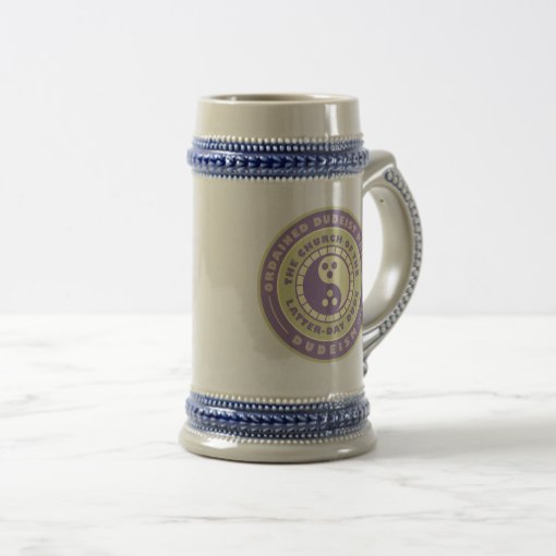 Ordained Dudeist Priest Beer Stein | Zazzle