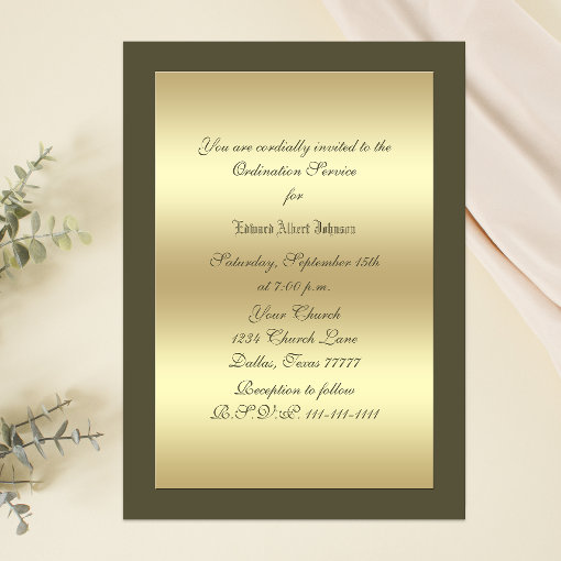 Ordainee to be Sent Ordination Invitation | Zazzle