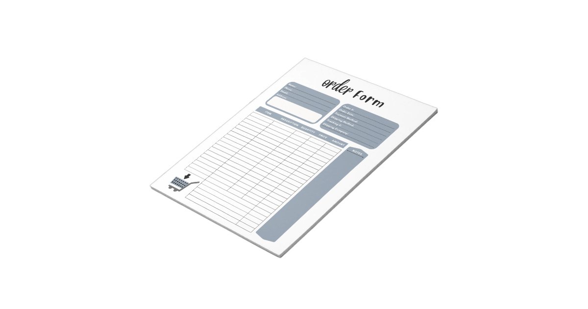 Order form notepad | Zazzle