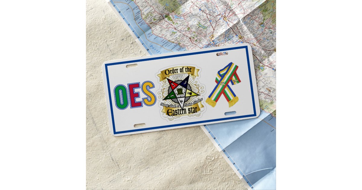 Order of Eastern Star License Plate | Zazzle