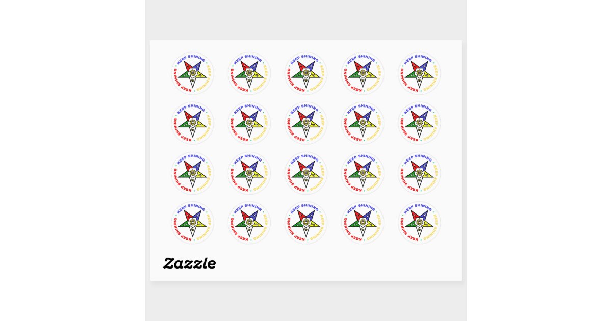 Order of Eastern Star Stickers for Gift Package | Zazzle