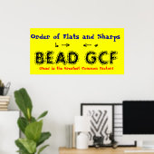 Order of Flats and Sharps Poster | Zazzle