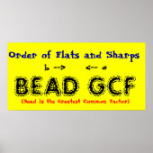 Order of Flats and Sharps Poster | Zazzle