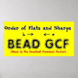 Order of Flats and Sharps Poster | Zazzle