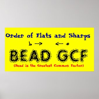 Order of Flats and Sharps Poster | Zazzle