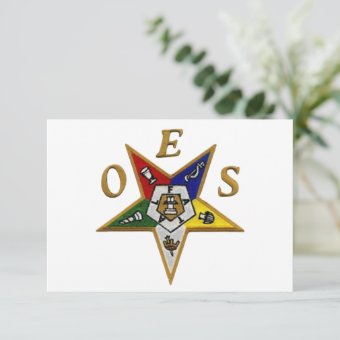 Order of the Eastern Star Announcement | Zazzle