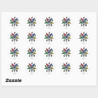 Order Of The Eastern Star Classic Round Sticker | Zazzle