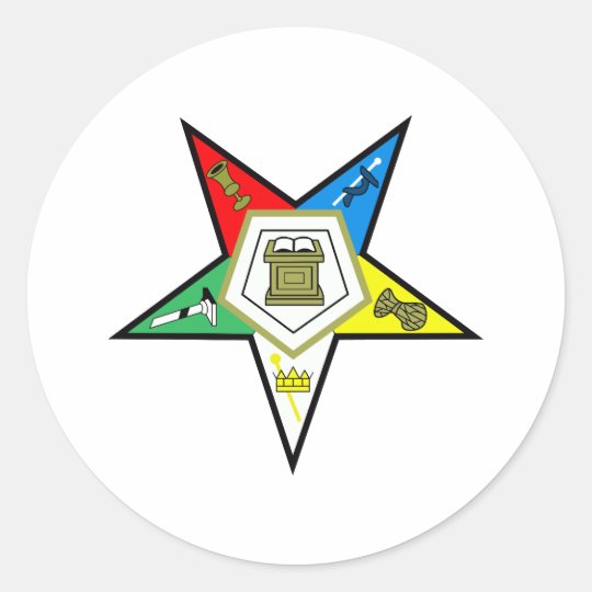 Order Of The Eastern Star Classic Round Sticker | Zazzle.com