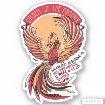 Order of the Phoenix Crosshatched Emblem Sticker | Zazzle