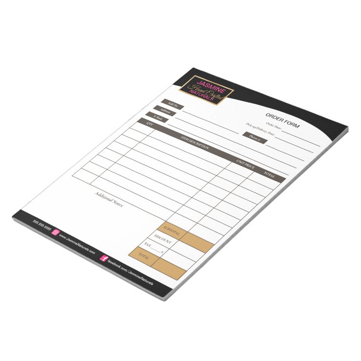 Order Request Receipt Form Notepad | Zazzle