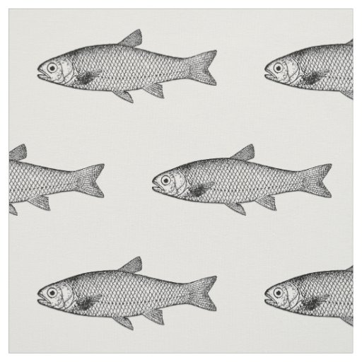 Ordinary Fish, color background choice Fabric | Zazzle