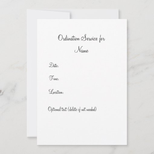 Ordination Invitation | Zazzle