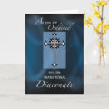 Ordination to Transitional Diaconate Cross, Blue Card | Zazzle