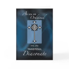 Ordination to Transitional Diaconate Cross, Blue Card | Zazzle