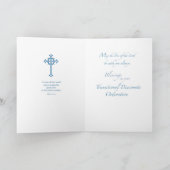 Ordination to Transitional Diaconate Cross, Blue Card | Zazzle