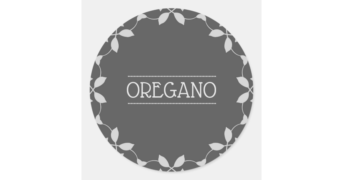 Oregano Spice Jar Sticker Label | Zazzle