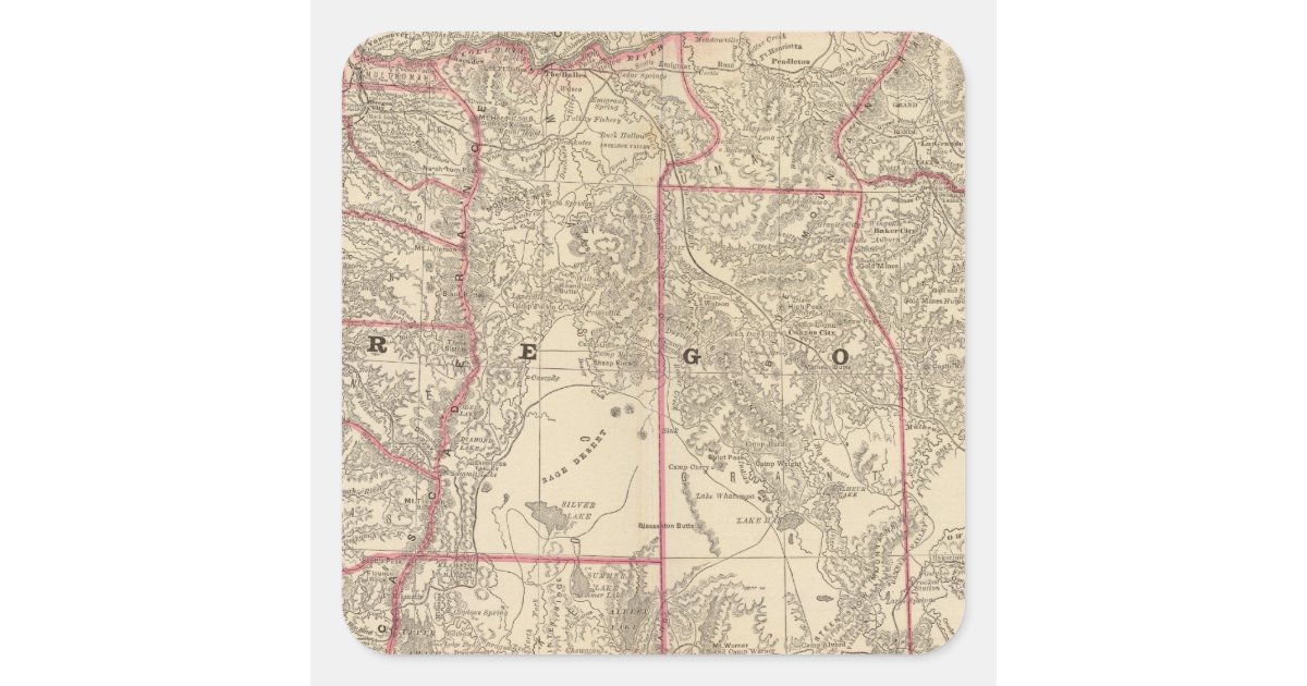 Oregon 6 square sticker | Zazzle