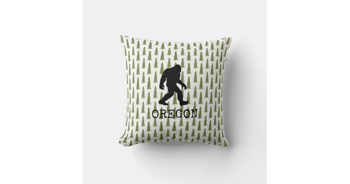Oregon Bigfoot Throw Pillow | Zazzle
