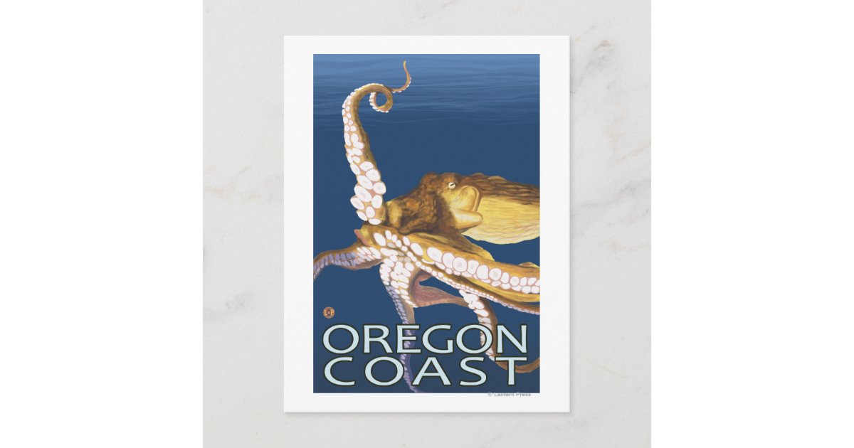 Oregon Coast Octopus Postcard | Zazzle