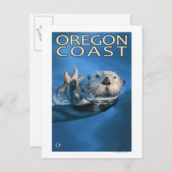 Oregon Coast Sea Otter Postcard | Zazzle
