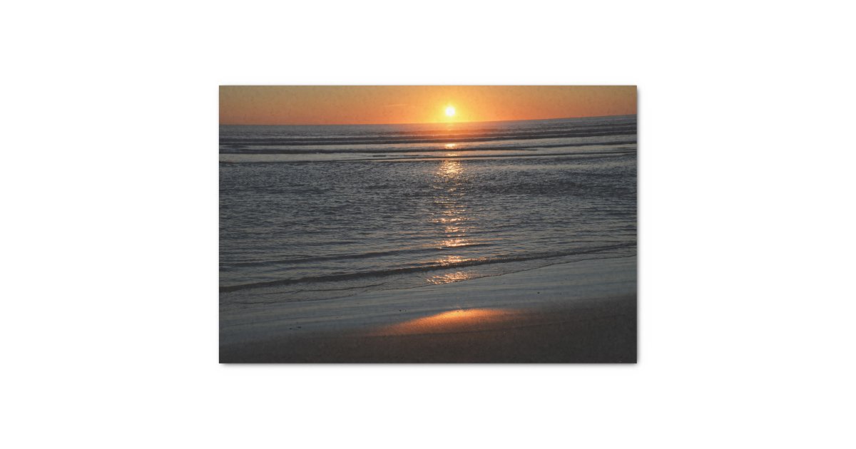 Oregon Coast Sunset Photo Tissue Paper | Zazzle