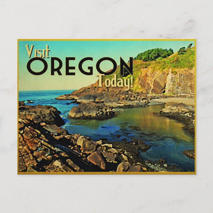 Oregon Coast Vintage Postcard | Zazzle