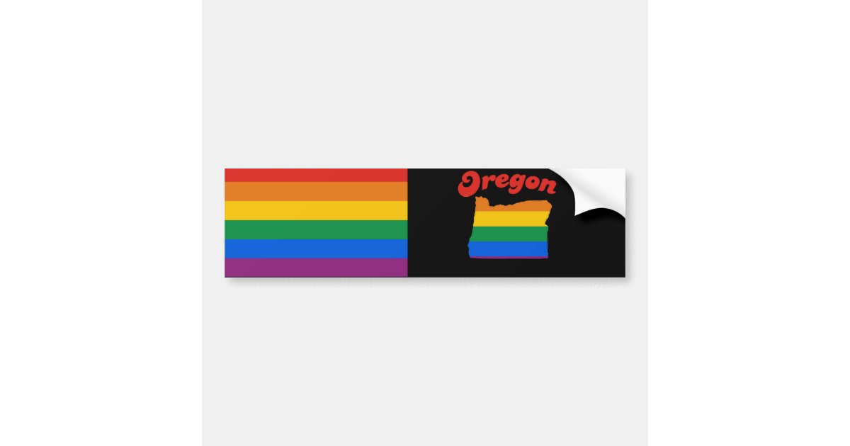 OREGON GAY PRIDE BUMPER STICKER | Zazzle