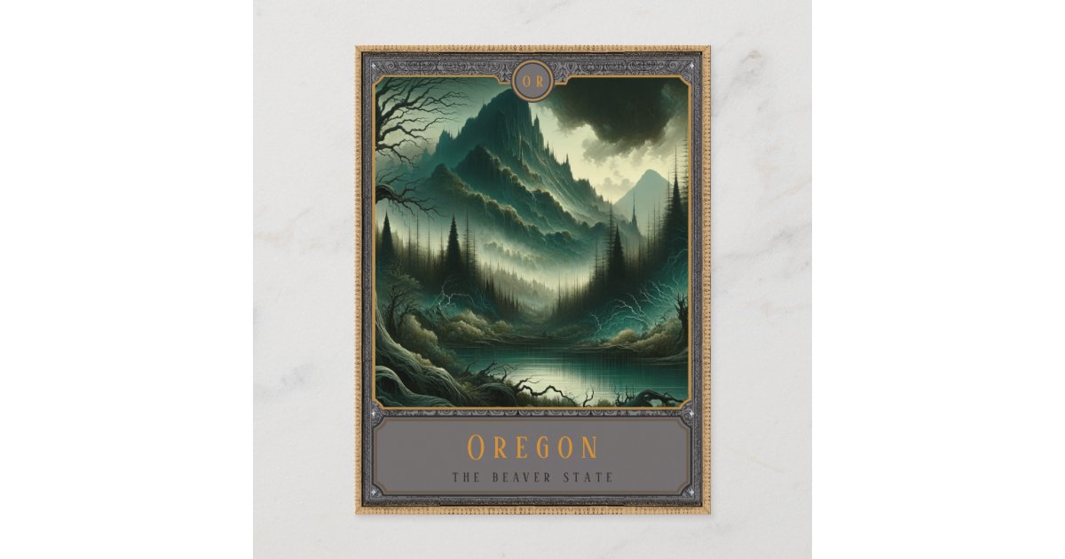 Oregon | Gothic Art Postcard | Zazzle