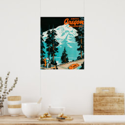 Oregon Highways Advertising Poster | Zazzle