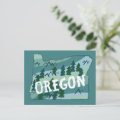 Oregon Illustrated Map Postcard | Zazzle