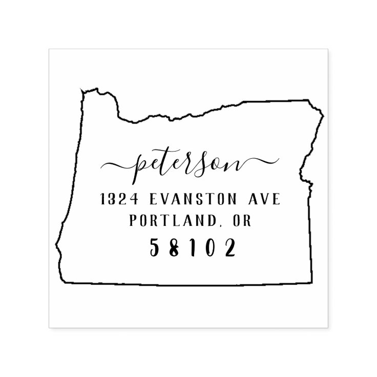Oregon Return Address Stamp Self-Inking | Zazzle