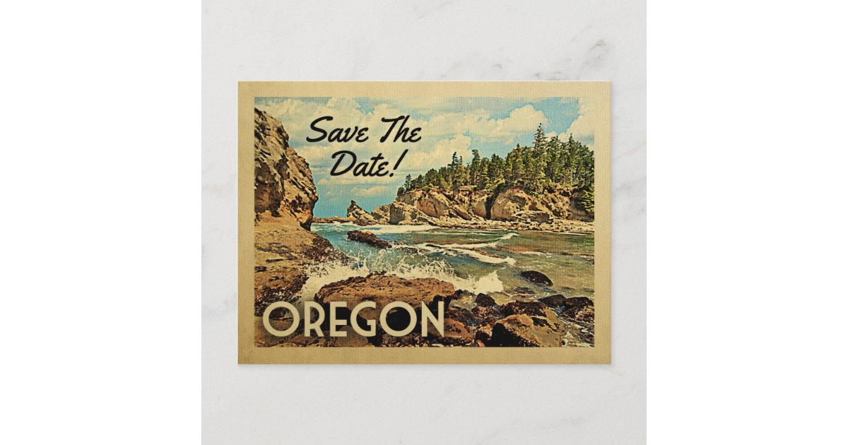 Oregon Save The Date Vintage Postcards | Zazzle.com