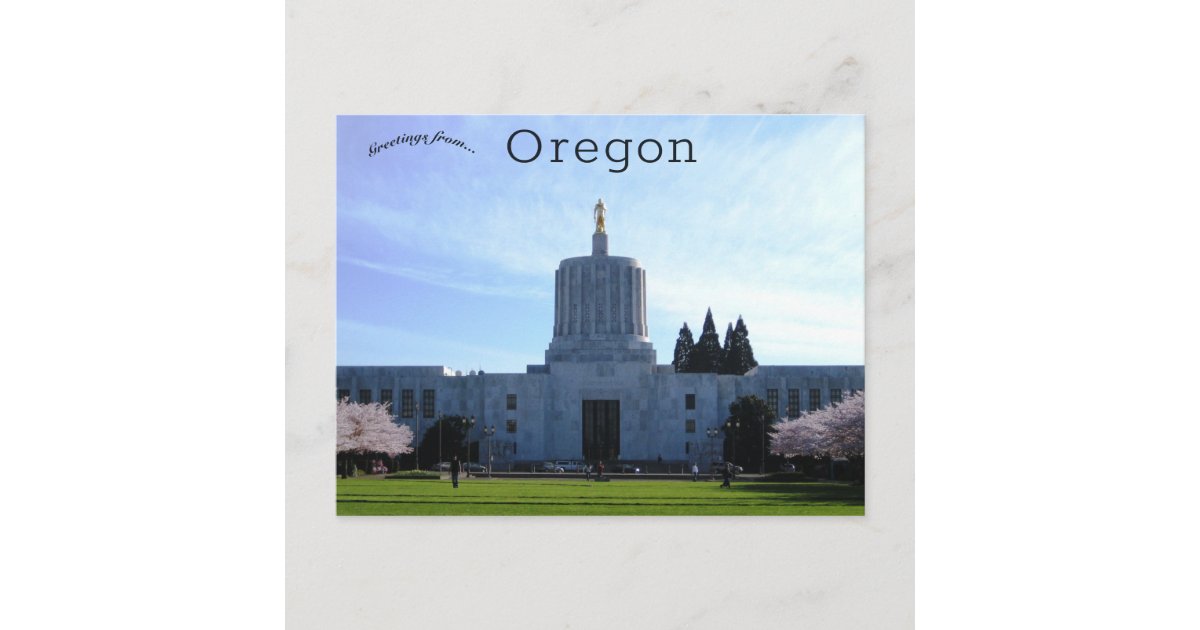 Oregon State Capitol in Salem Oregon Postcard | Zazzle