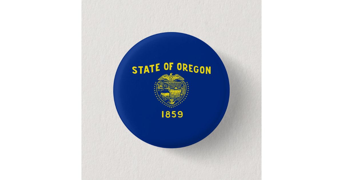 Oregon State Flag Button | Zazzle