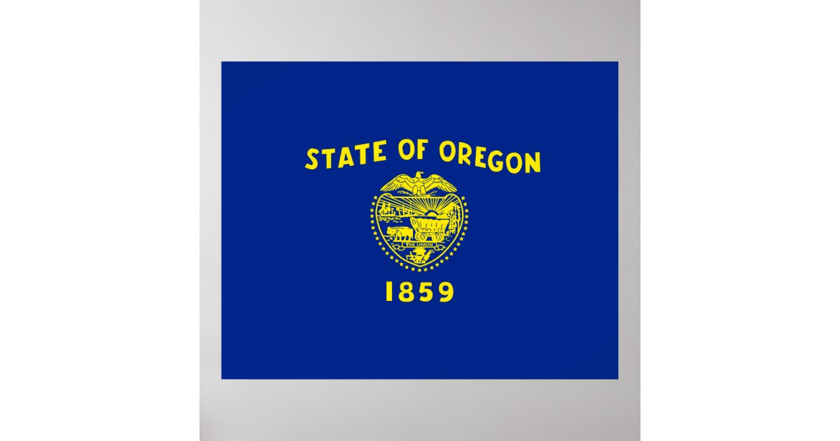 Oregon State Flag Design Poster | Zazzle