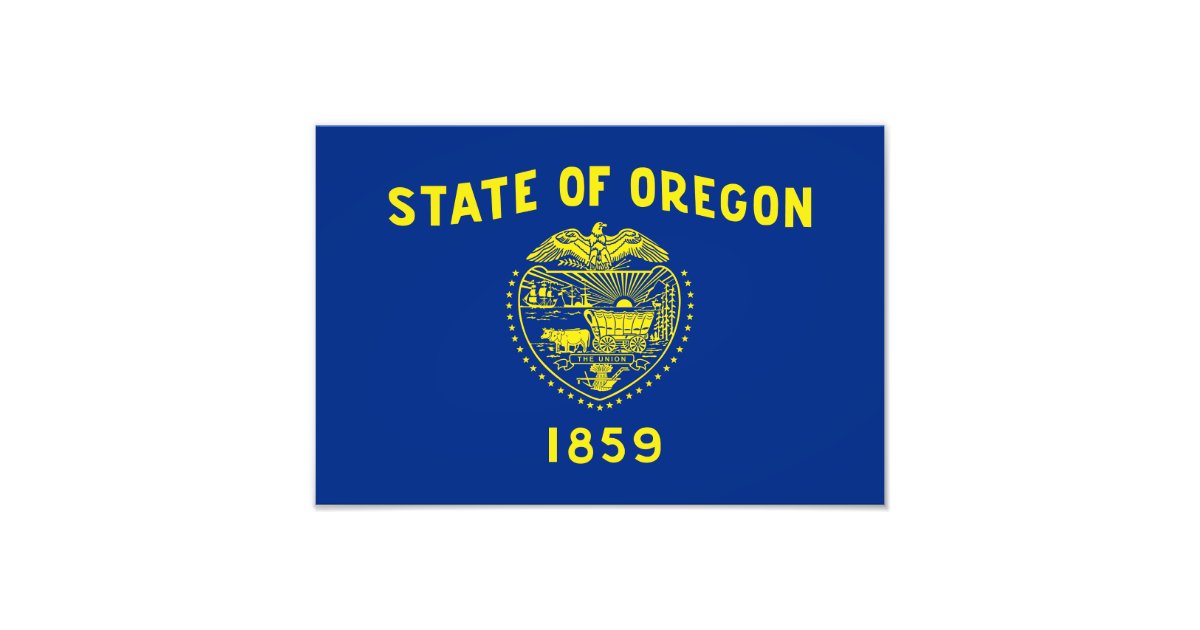 Oregon State Flag Photo Print | Zazzle