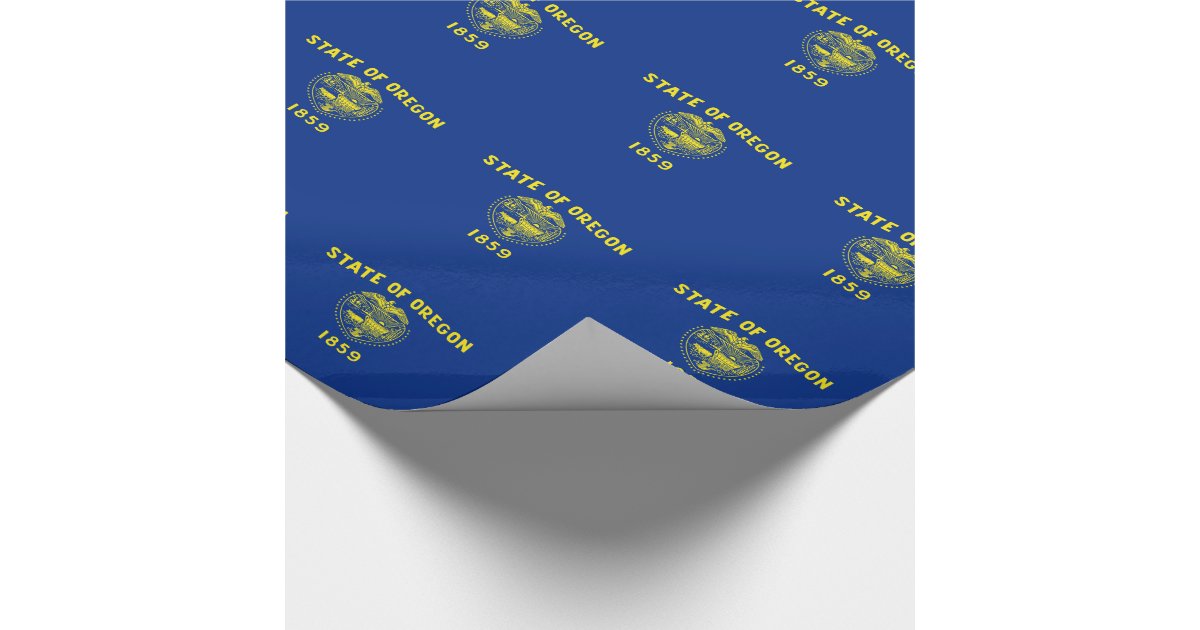 Oregon State Flag Wrapping Paper | Zazzle