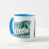 Oregon State Map Illustration Mug | Zazzle