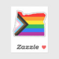 Oregon State Pride LGBTQ Progress Pride Sticker | Zazzle