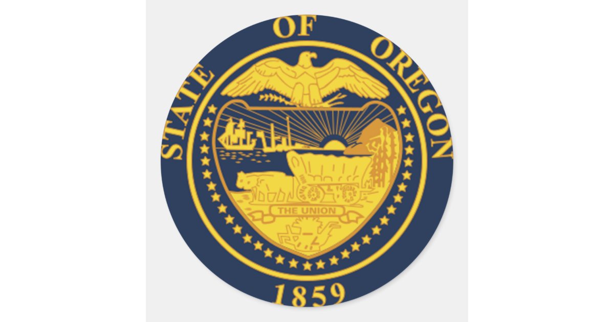 Oregon State Seal Stickers | Zazzle