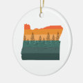 Oregon Tree Silhouette Ceramic Ornament | Zazzle