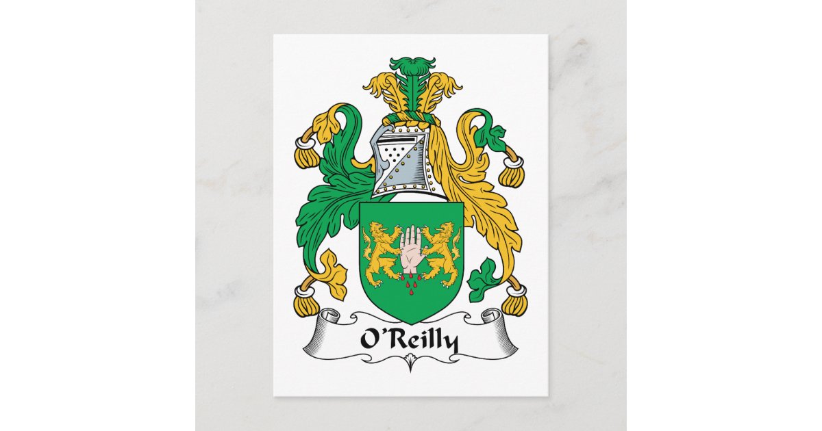 O'Reilly Family Crest Postcard | Zazzle