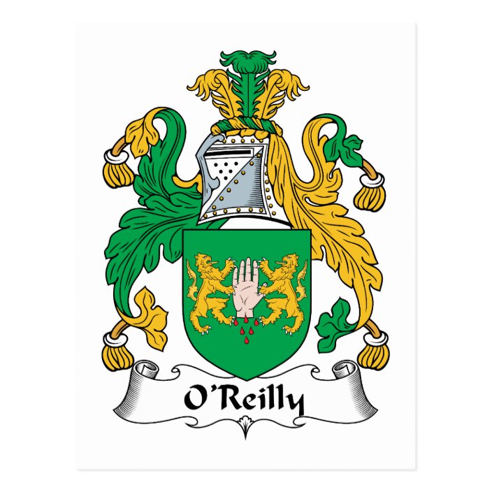 O'Reilly Family Crest Postcard | Zazzle.com