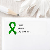 Organ Donation Green Ribbon 3 Label | Zazzle