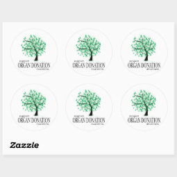 Organ Donation Tree Classic Round Sticker | Zazzle