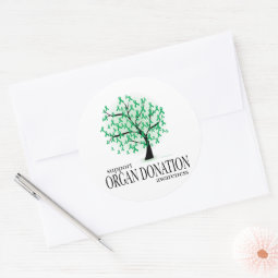 Organ Donation Tree Classic Round Sticker | Zazzle