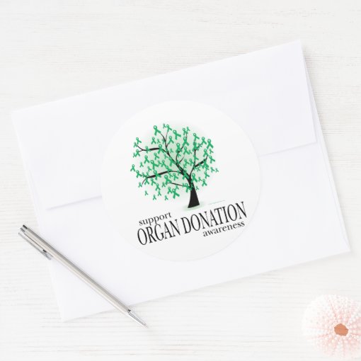 Organ Donation Tree Classic Round Sticker | Zazzle