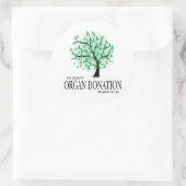 Organ Donation Tree Classic Round Sticker | Zazzle