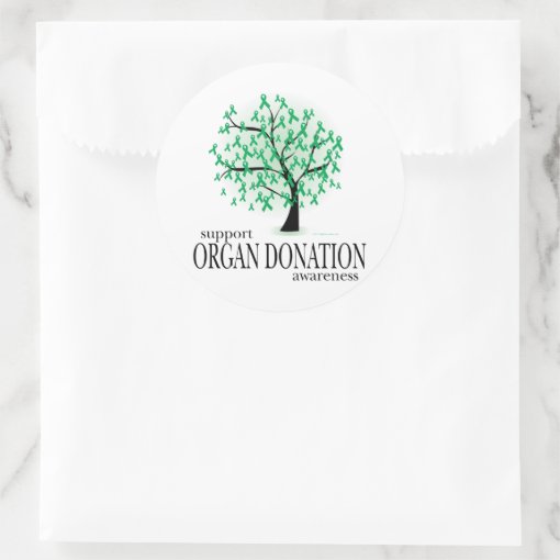 Organ Donation Tree Classic Round Sticker | Zazzle
